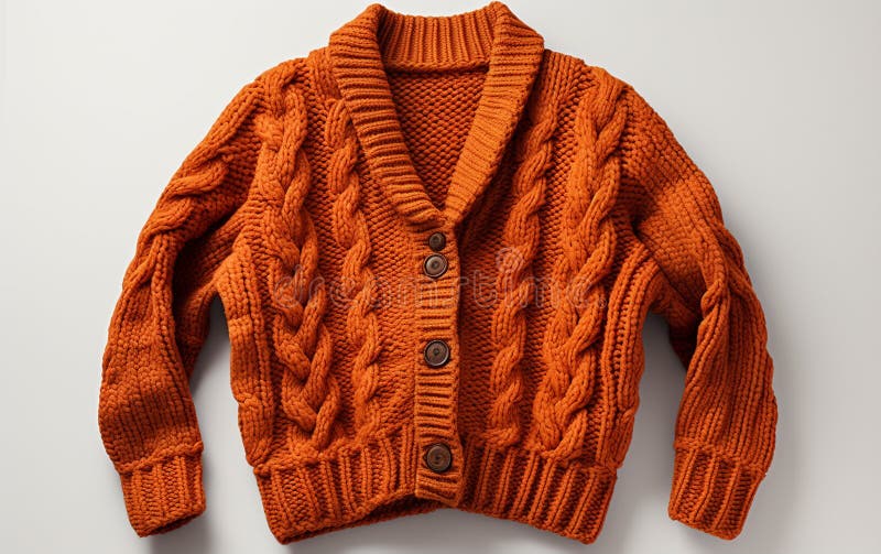 Chunky Knit Cardigans Isolated on a Clear Background -Generative Ai ...