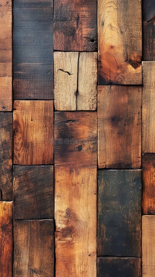 Chunky Mango Wood Wall Texture Creates a Warm and Rustic Atmosphere in ...