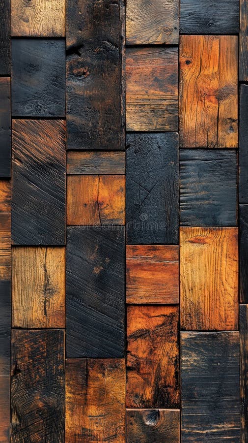 Chunky Mango Wood Wall Texture Featuring Warm Tones and Rich Grains in ...