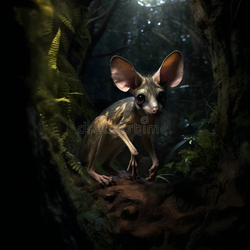 Chupacabra in Deep Forest Graphic Illustration Stock Illustration ...