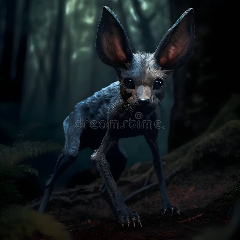 Chupacabra in Deep Forest Graphic Illustration Stock Illustration ...