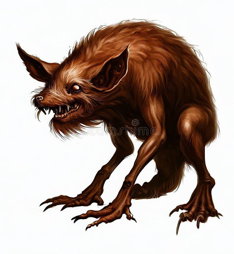 Chupacabra Monster of Folklore Stock Illustration - Illustration of ...