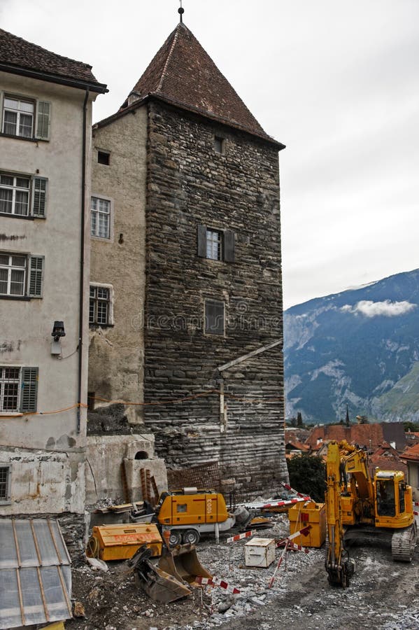 Chur, Switzerland editorial photography. Image of street - 61883307