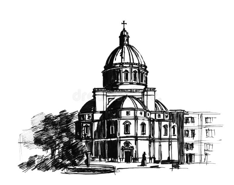 Italy, Florence stock vector. Illustration of church - 43483120