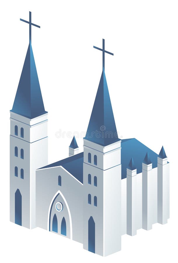 Vector Icon of Church Building Stock Vector - Illustration of chapel ...