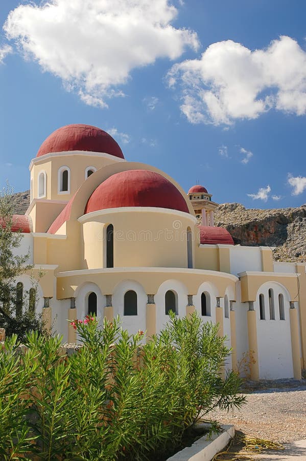 Greek Catholic Church in Crete, Greece Stock Photo - Image of church ...