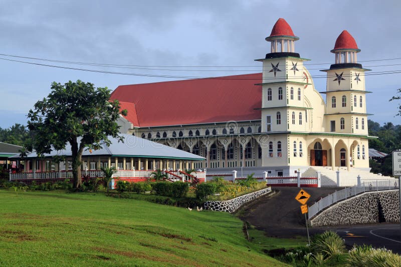Church in Samoa stock image. Image of building, christian - 22198573
