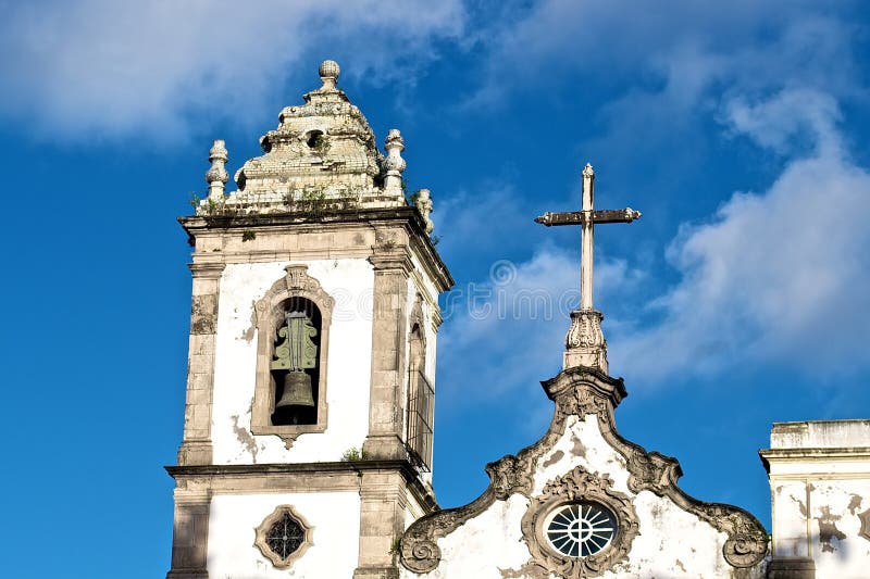 Cross under sky stock image. Image of sobrados, church - 4195245
