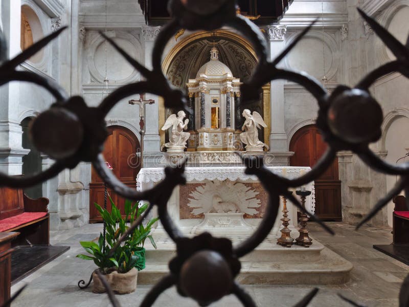 Church Altar with Two Angels Stock Image - Image of antique ...