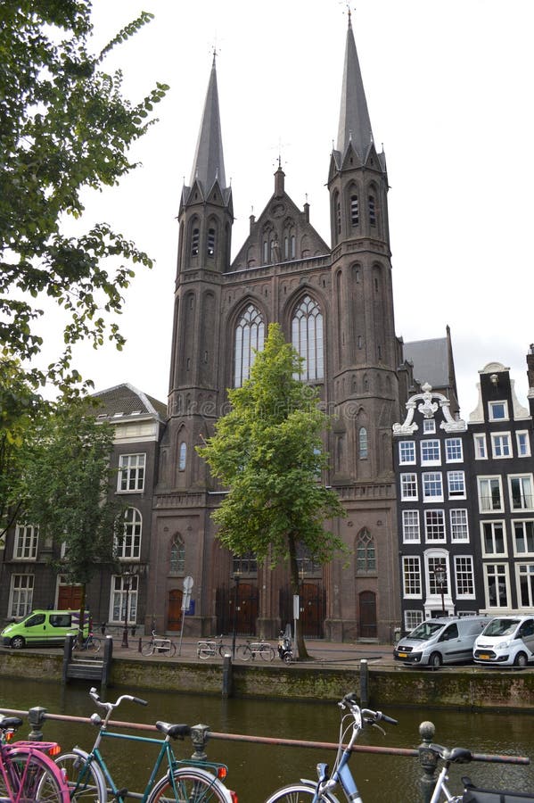 Church in Amsterdam editorial photography. Image of flowers - 84933067