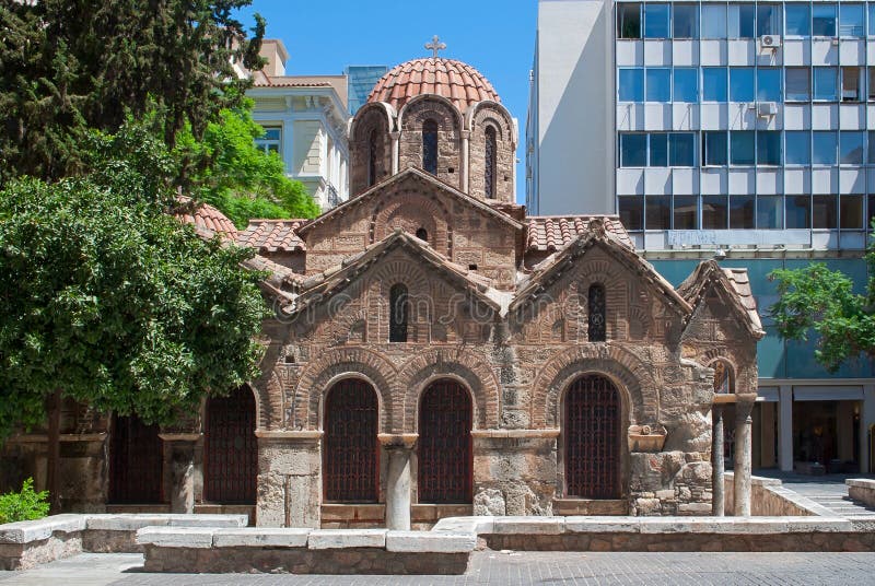Church in Athens. stock image. Image of landmark, athens - 33533525