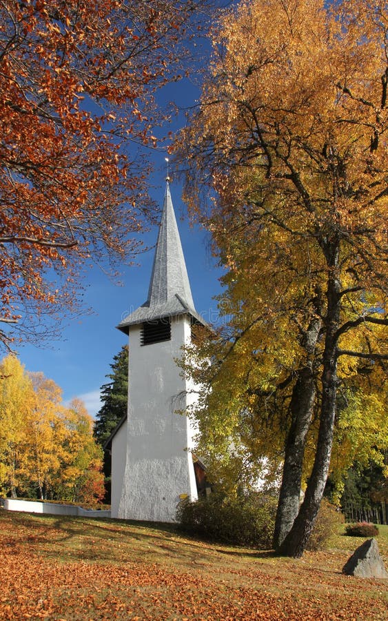 Church in the autumn stock photo. Image of fall, landmark - 22060360