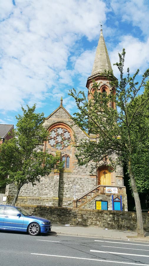 Church in Belfast editorial image. Image of tree, building - 75174995