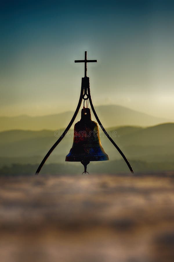 Church bell with cross stock image. Image of monuments - 75306699
