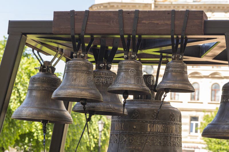 Church Bell, Several Church Bells, Bell Ringing. Stock Photo - Image of ...