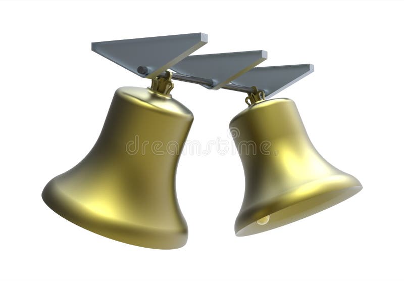 Church Bells in Steeple Vector Illustration Stock Vector - Illustration ...