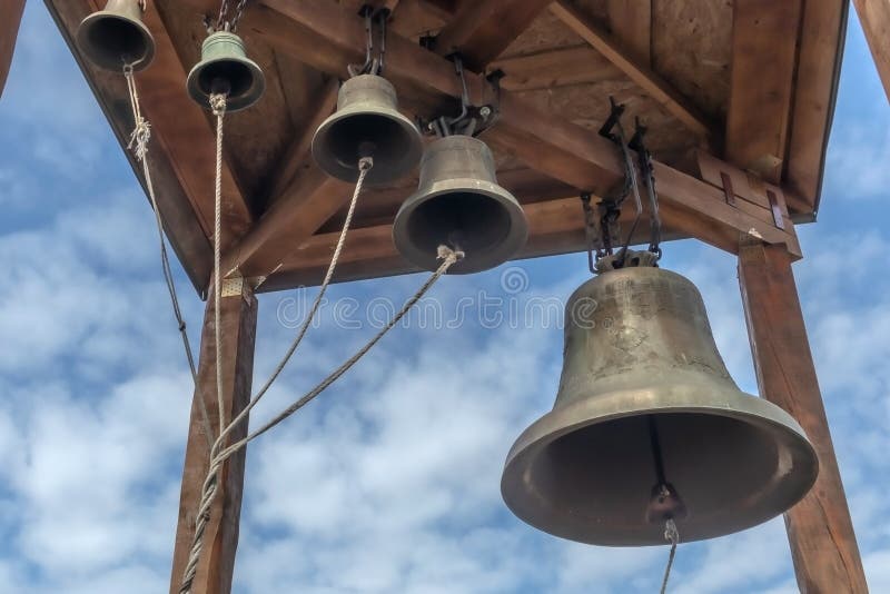 Church bells stock photo. Image of signal, brass, bell - 311174920