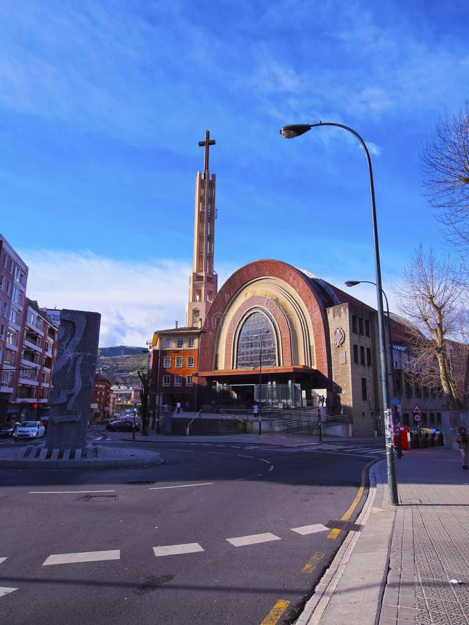 Church in Bilbao stock photo. Image of houses, building - 40677528