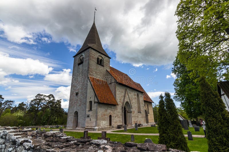 Church of Bro, Sweden stock photo. Image of christianity - 71715656