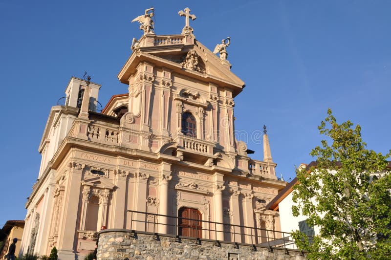 Church in Brunate, Como Lake Stock Image - Image of tourism, religion ...