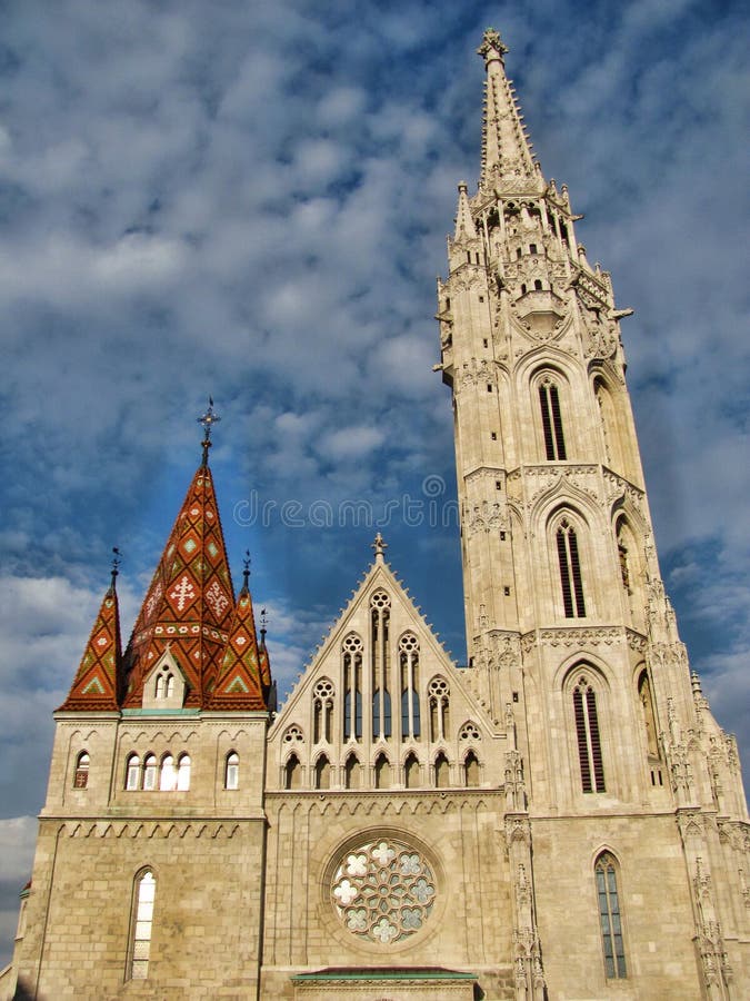 Church in the Buda Castle in Hungary, Budapest Stock Photo - Image of ...