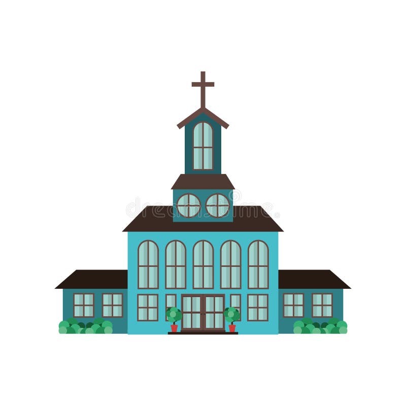 Church building icon stock vector. Illustration of prayer - 80029836
