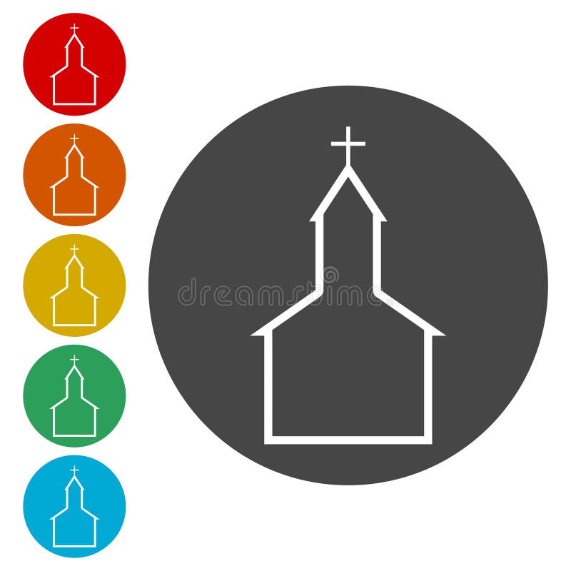 Church building icon stock vector. Illustration of faith - 132953409