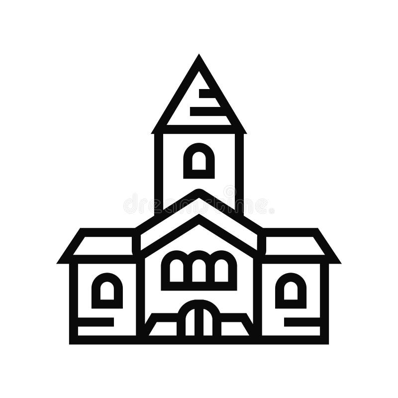 Church Building Line Icon Vector Illustration Stock Illustration ... Church Building Line Icon Vector Illustration Stock Illustration ...