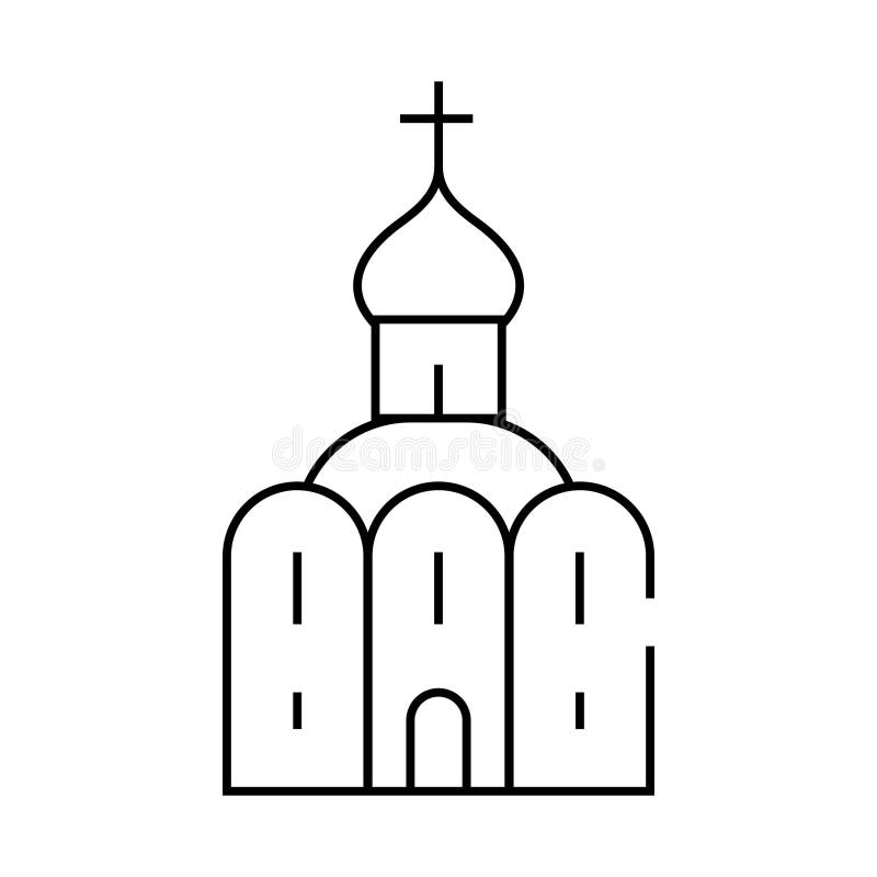 Church Building Line Icon Vector Black Illustration Stock Illustration ... Church Building Line Icon Vector Black Illustration Stock Illustration ...