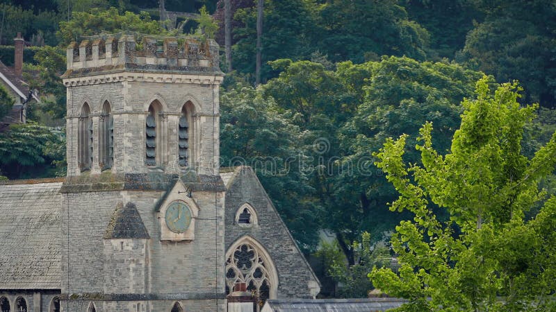 Church Building and Tree in the Breeze in the Daytime Stock Video ...