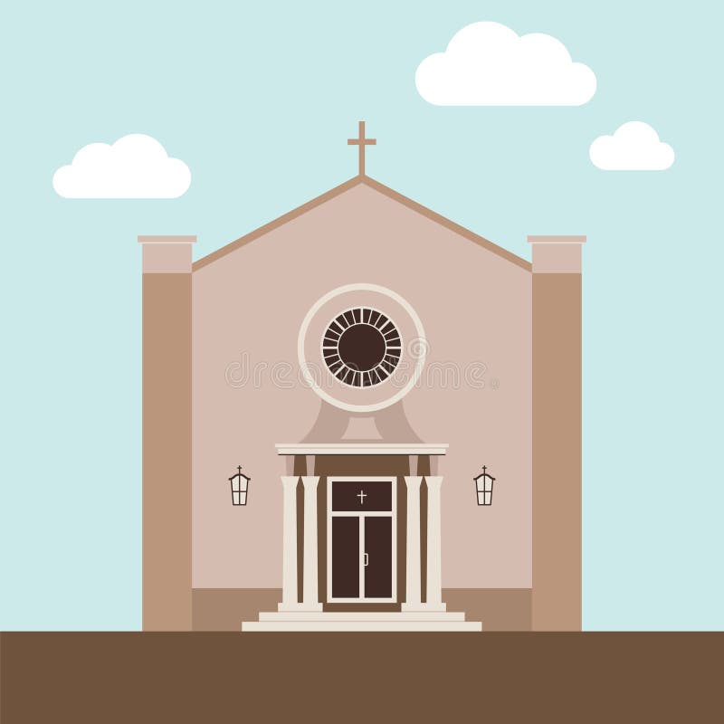 Church Building Vector Illustration Stock Vector - Illustration of ...