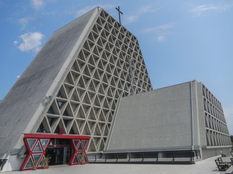 The Church is Built of Structural Structural Concrete Stock Image ...