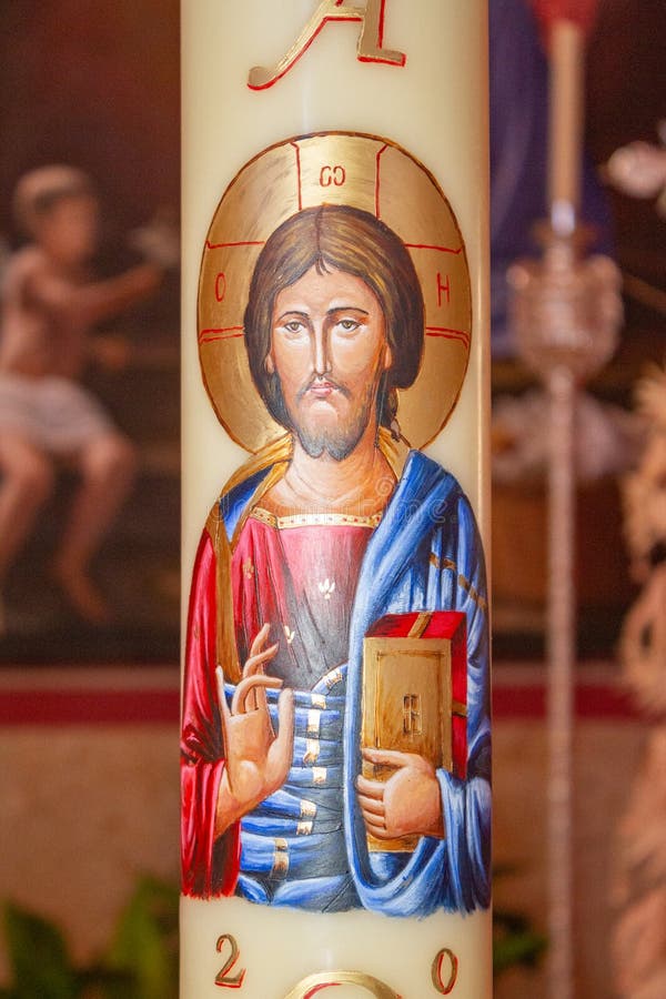 Church candle jesus christ stock image. Image of almas - 214815395