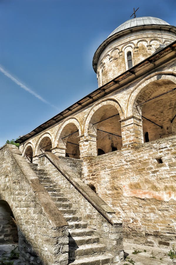 Church in the castle stock image. Image of church, clouds - 23952279