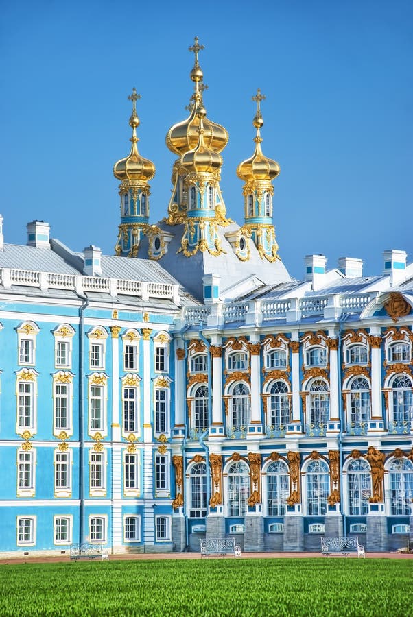 Catherine Palace in Tsarskoe Selo, Russia Stock Image - Image of ...