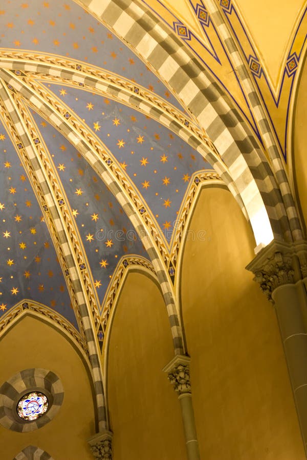 Blue ceiling with stars stock photo. Image of stars, night - 78463766