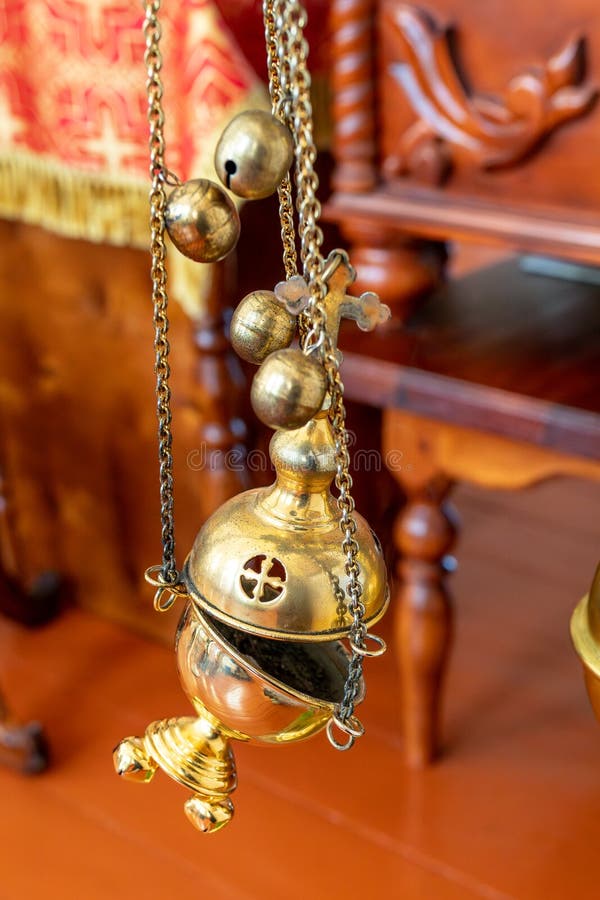 A Church Censer in a Church. Vertical Photo Stock Image - Image of ...