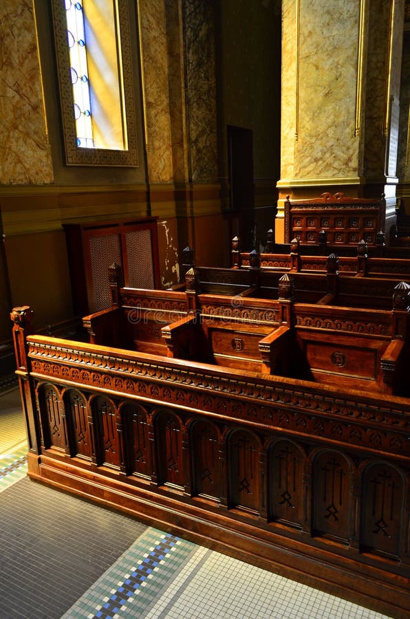 A Row of Church Chairs at Sunset Stock Image - Image of sunlight ...