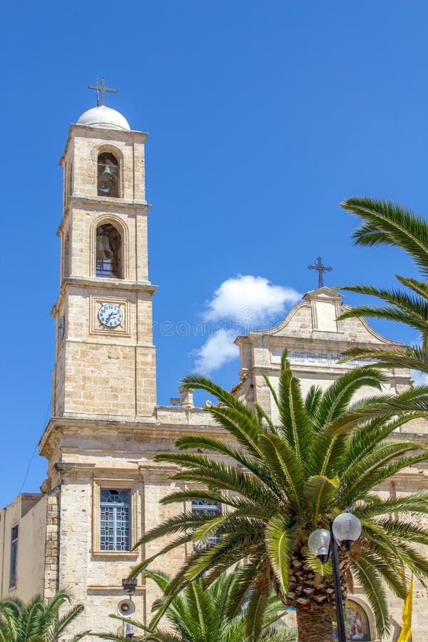 Church On The Sea,Chania, Crete, Greece Stock Image - Image of ...