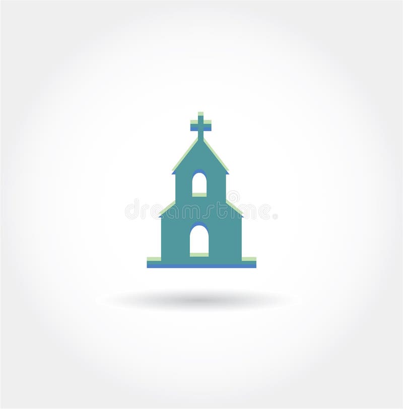 Church Christian Icon Isolated Symbol Logo Design Stock Illustration ...