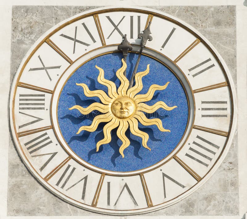 Church clock dial stock photo. Image of clock, italy - 65595560