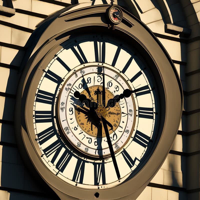 Church Clock, Generative AI Illustration Stock Illustration ...