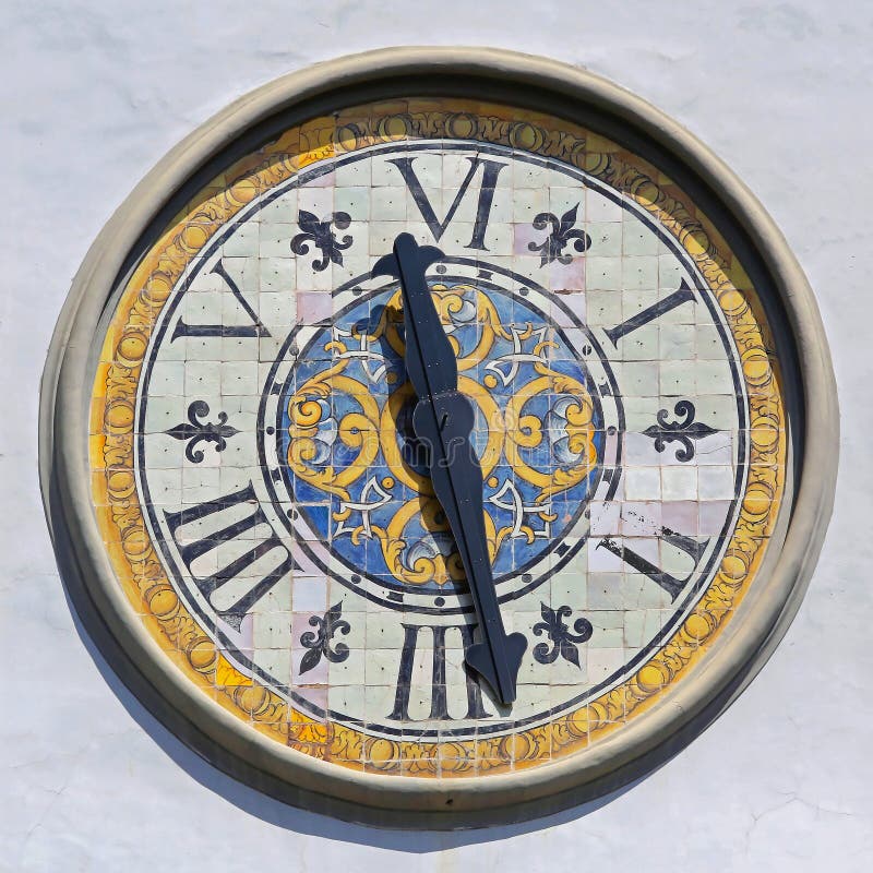 Roman clock stock image. Image of wall, clock, dial, hour - 5053031