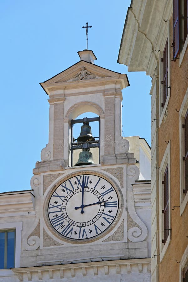 Church Clock Rome stock photo. Image of rome, christianity - 145675406