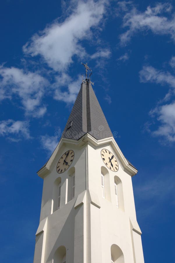 Church clock stock image. Image of brickwork, clock, religion - 22648557