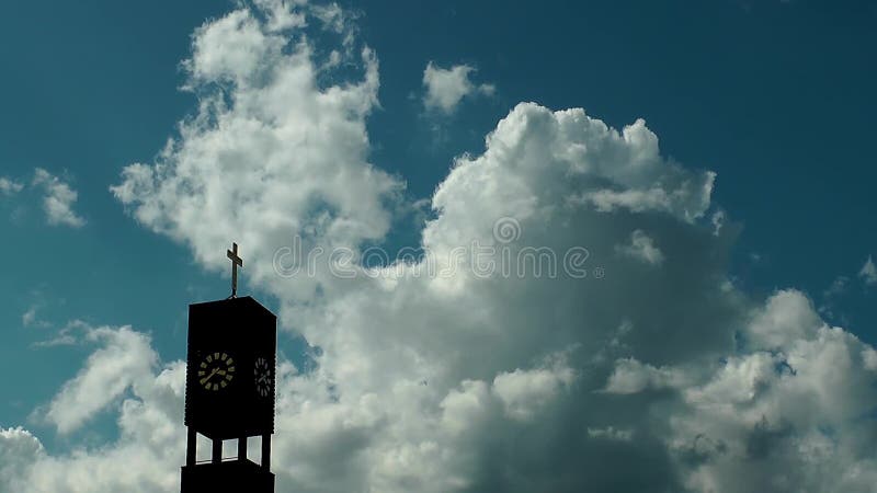 Church and Clouds Time Lapse Stock Footage - Video of black, christian ...