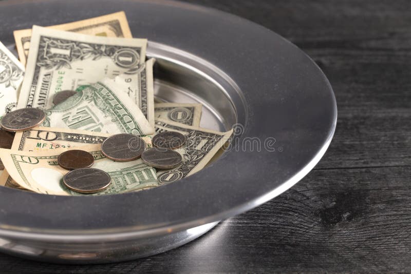 Church Collection Plate stock photo. Image of prosperious - 17030388