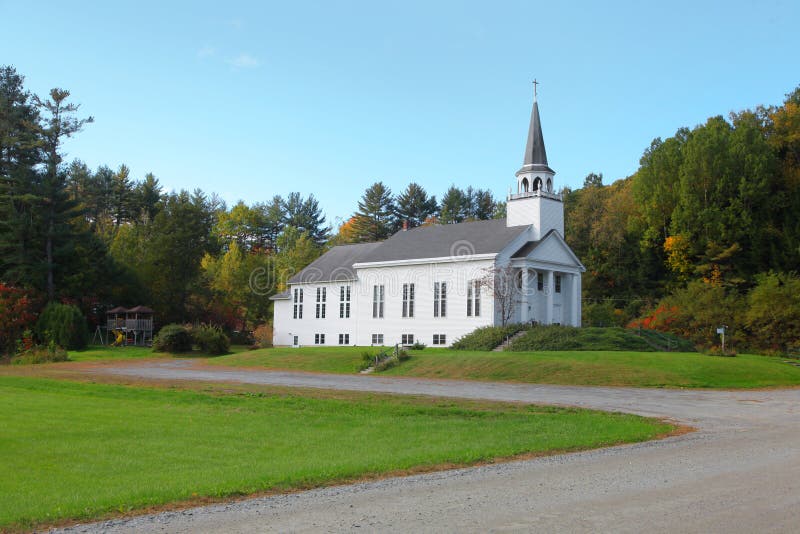 Church complex in Vermont stock photo. Image of autumn - 153137626