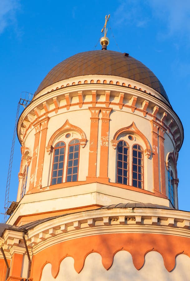Church Cupola Against Blue Sky Stock Image - Image of saint, landmark ...