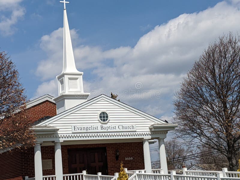 Church in the Day stock photo. Image of building, steeple - 179523854